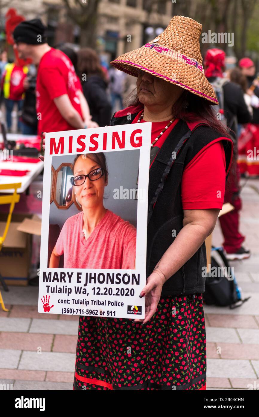 Seattle, USA. 6 May, 2023. The 3rd Annual Rally & March For MMIWP ...