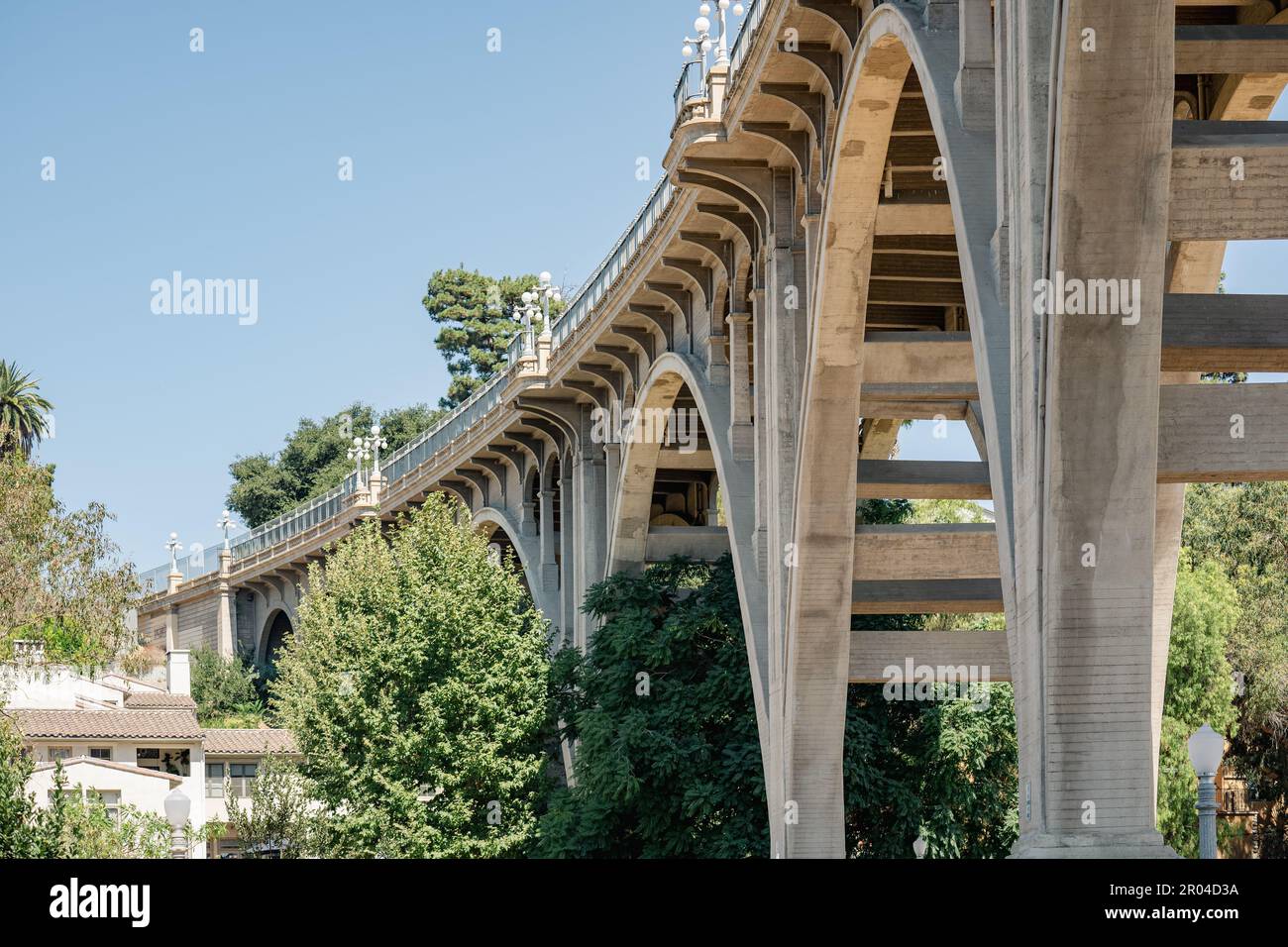 photography of Colorado street bridge, Pasadena, California Stock Photo ...