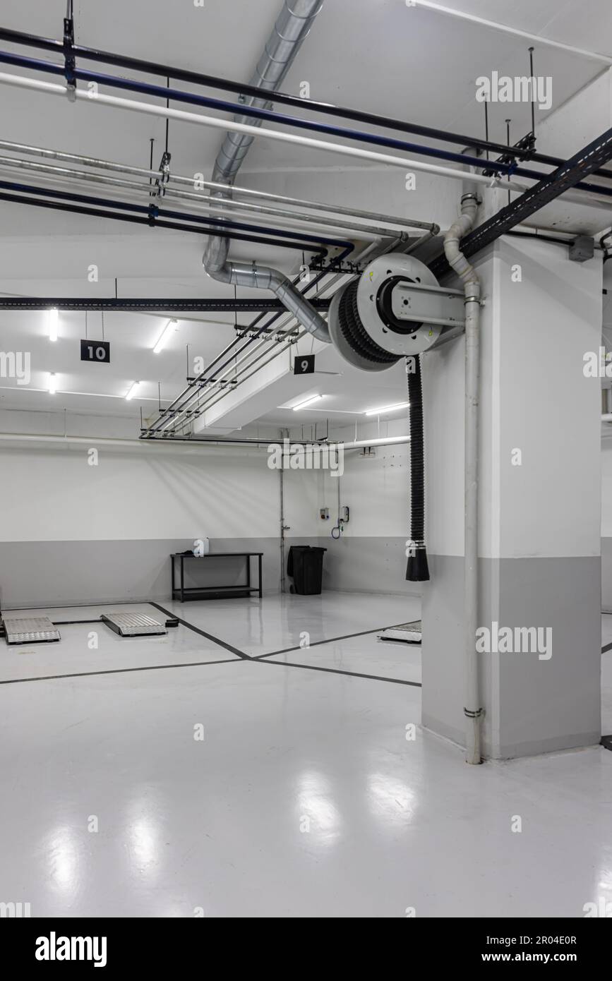 Automotive workshop, service station. New car repair center. Interior ...