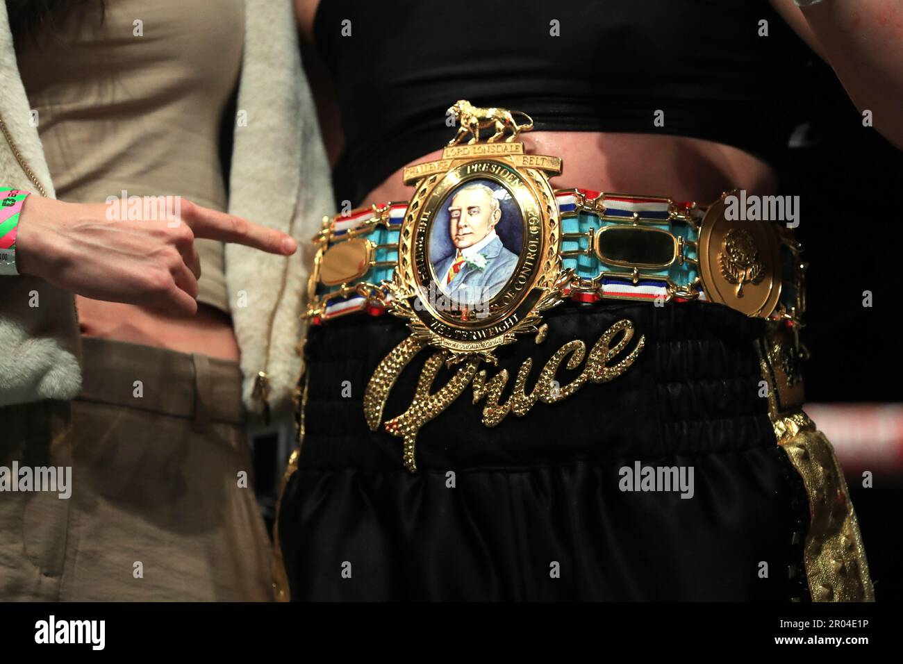Close up of the Inaugural British Female Welterweight Championship belt ...