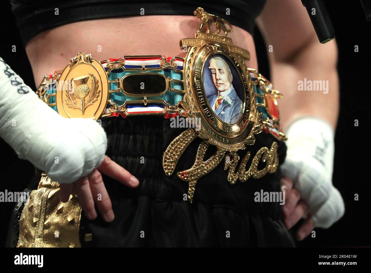 Close up of the Inaugural British Female Welterweight Championship belt ...