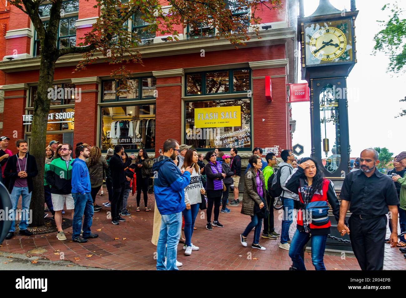The Steam powered Clock in Gastown in Vancouver British Columbia Canada ...