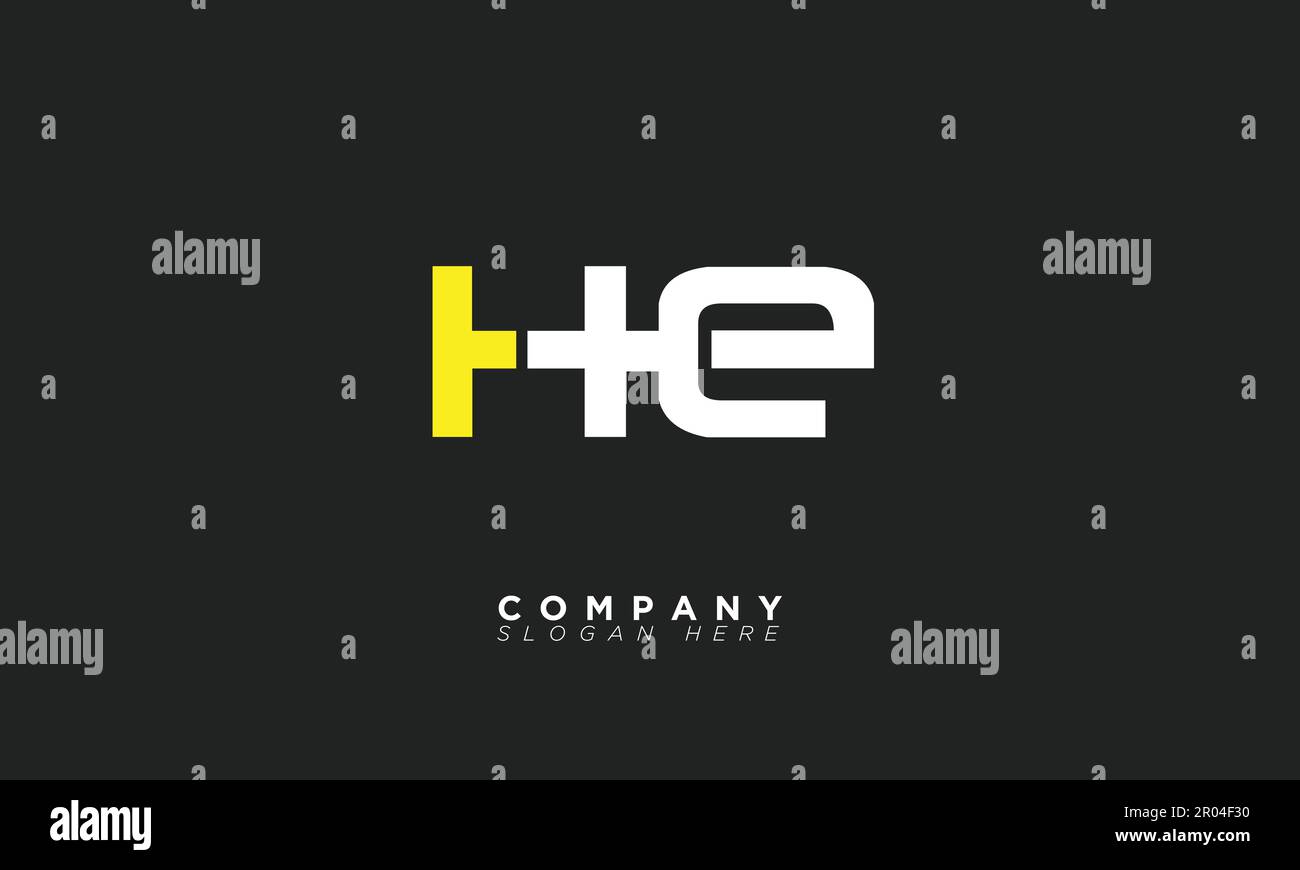 HE Alphabet letters Initials Monogram logo Stock Vector Image & Art - Alamy