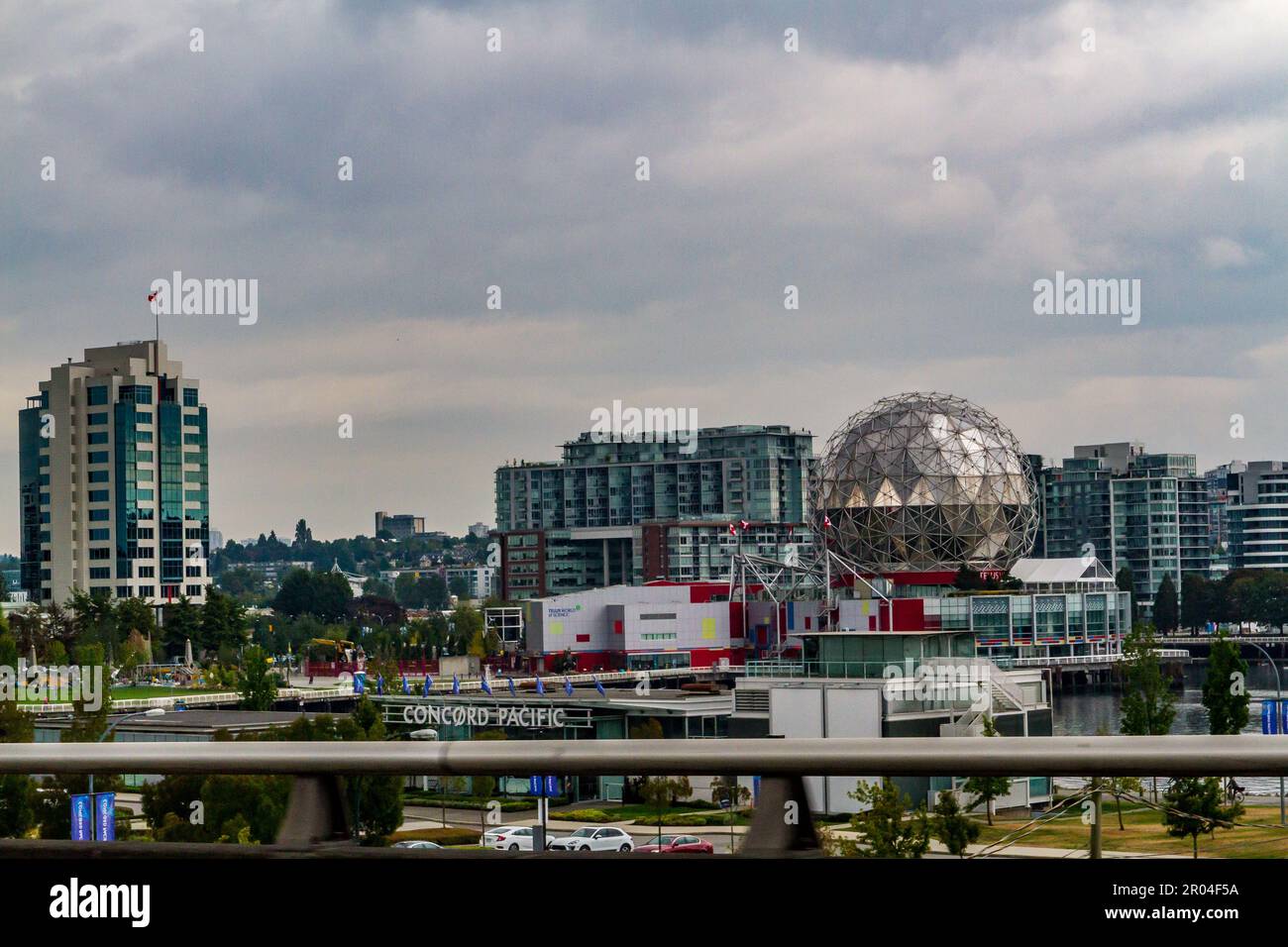 the Skyline in Vancouver British Columbia Canada with Science World's ...