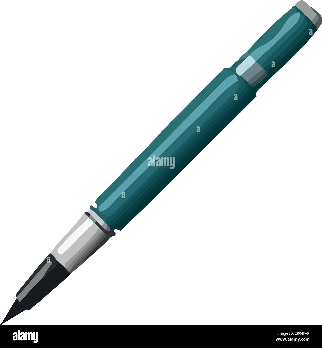 Blue ballpoint pen over white Stock Vector Image & Art - Alamy