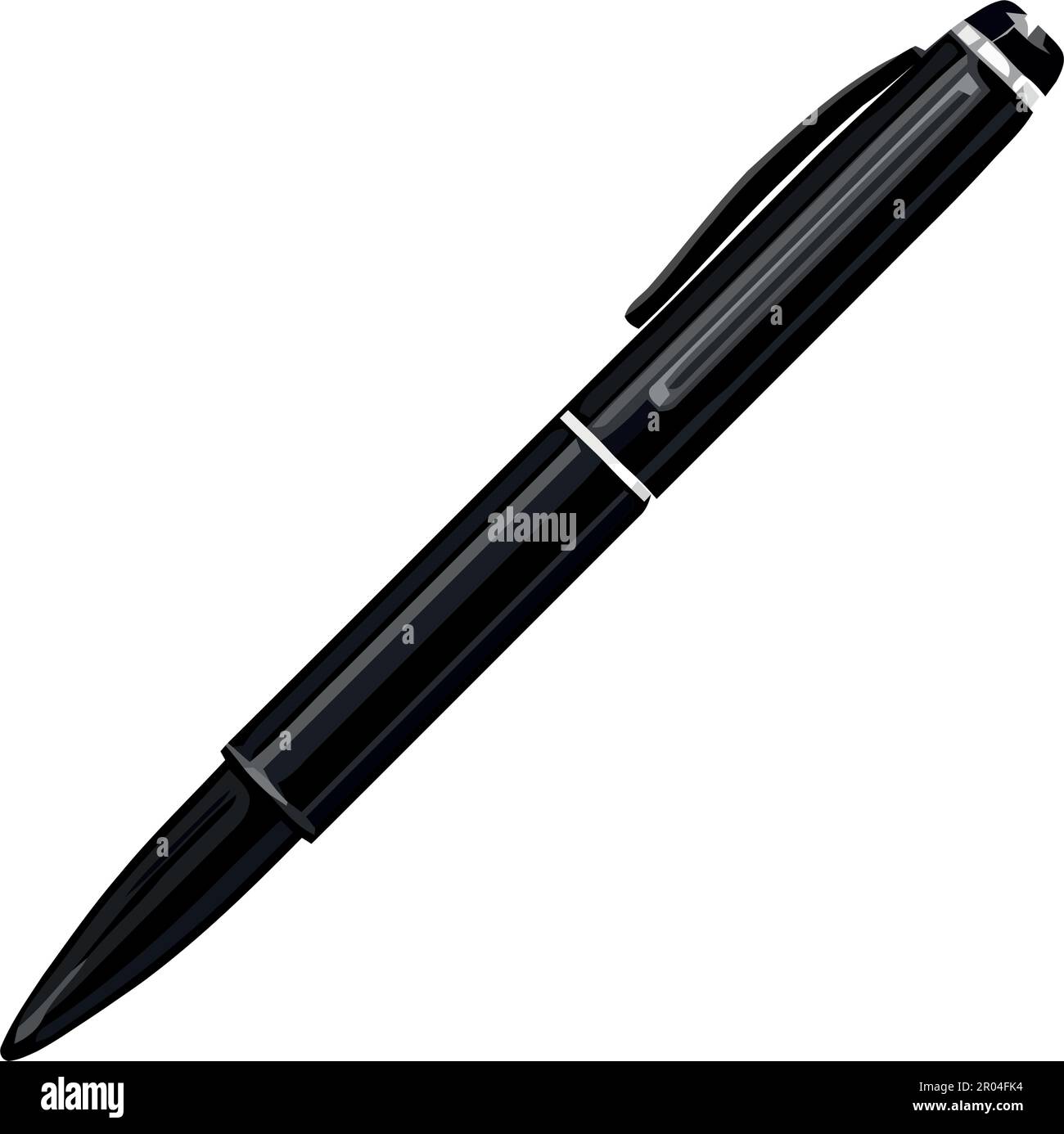 Sharp metallic ballpoint pen over white Stock Vector Image & Art - Alamy