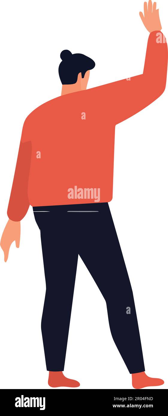Man suit running rear view Stock Vector Images - Alamy
