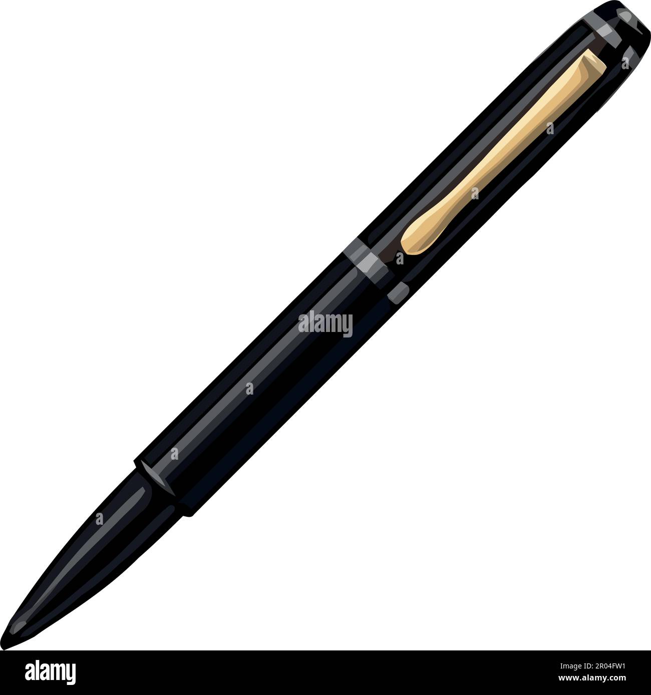 Black ballpoint pen design over white Stock Vector Image & Art - Alamy