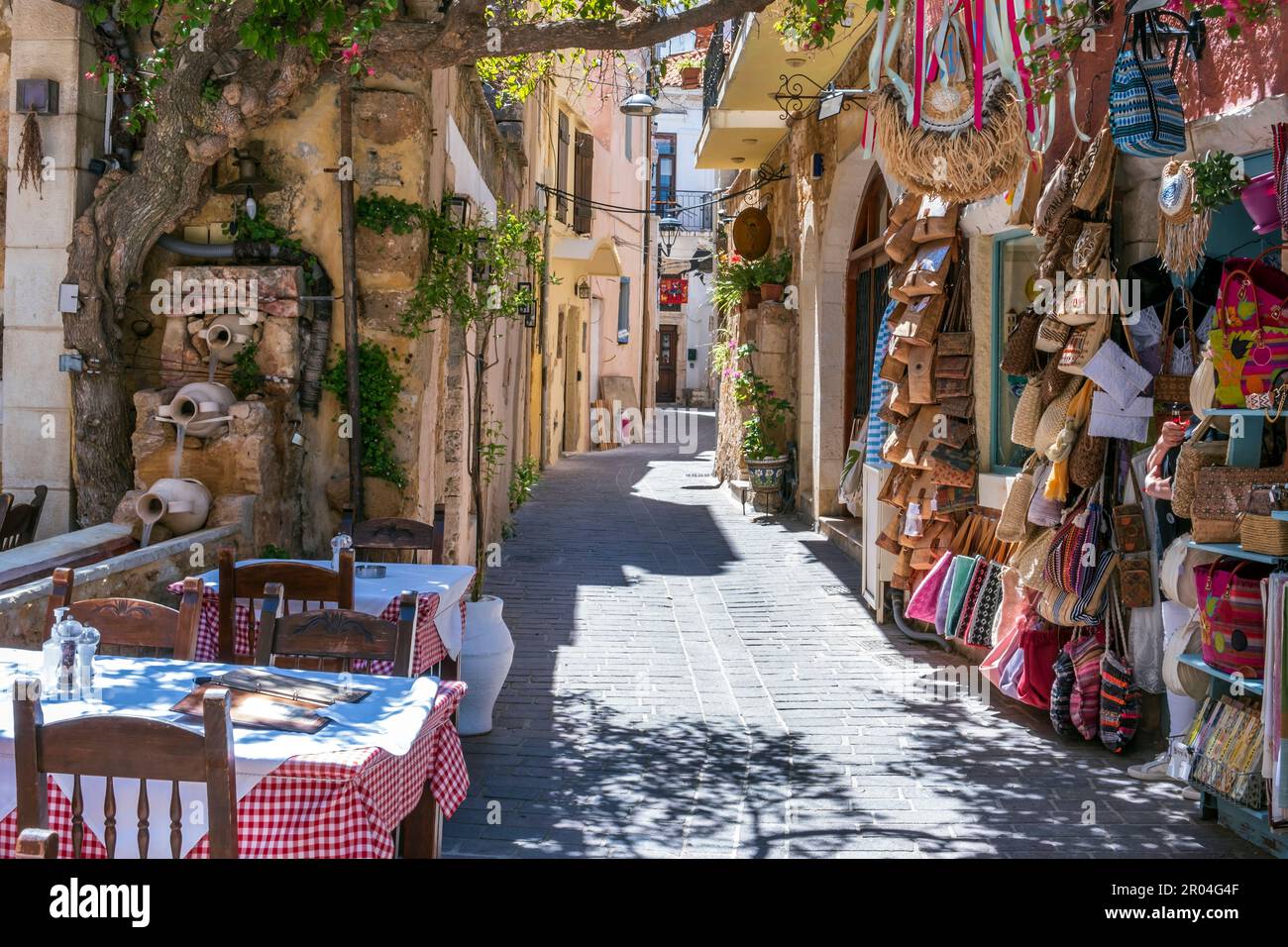 Street in the old town of Chania, Crete, Greece Stock Photo - Alamy