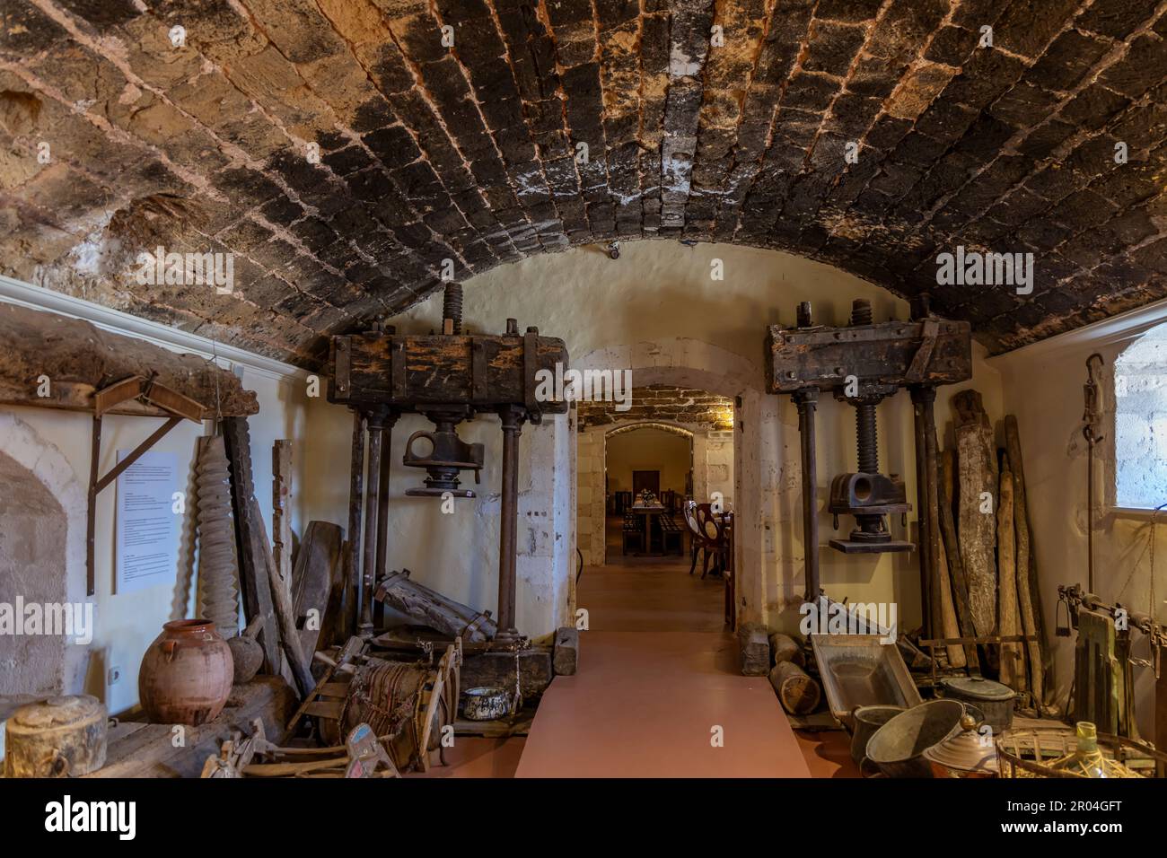 Museum at Agia monastery in the Akrotiri peninsula near Chania, Crete ...