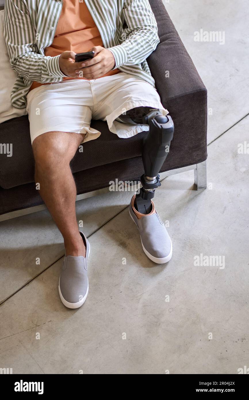 Young man prosthetic leg using hi-res stock photography and images - Alamy