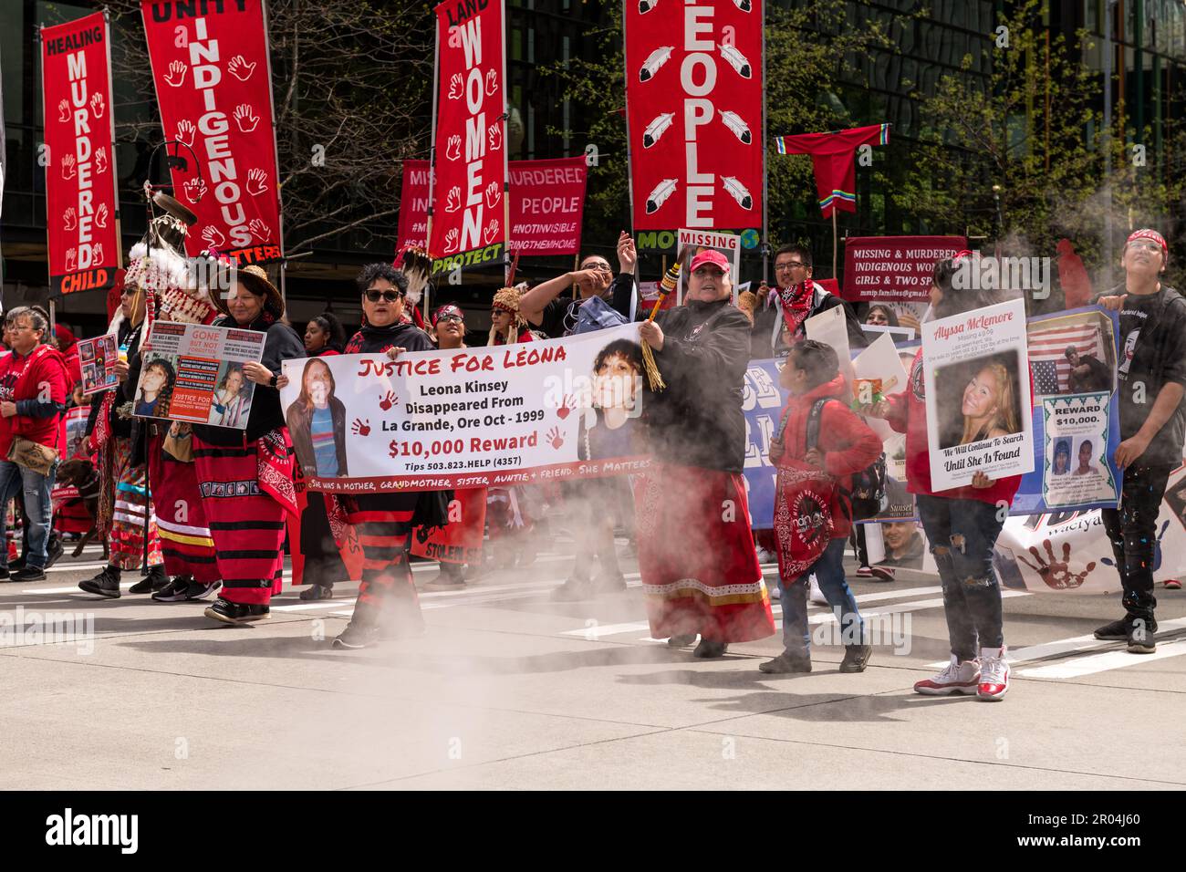 Seattle, USA. 6 May, 2023. The 3rd Annual Rally & March For MMIWP ...