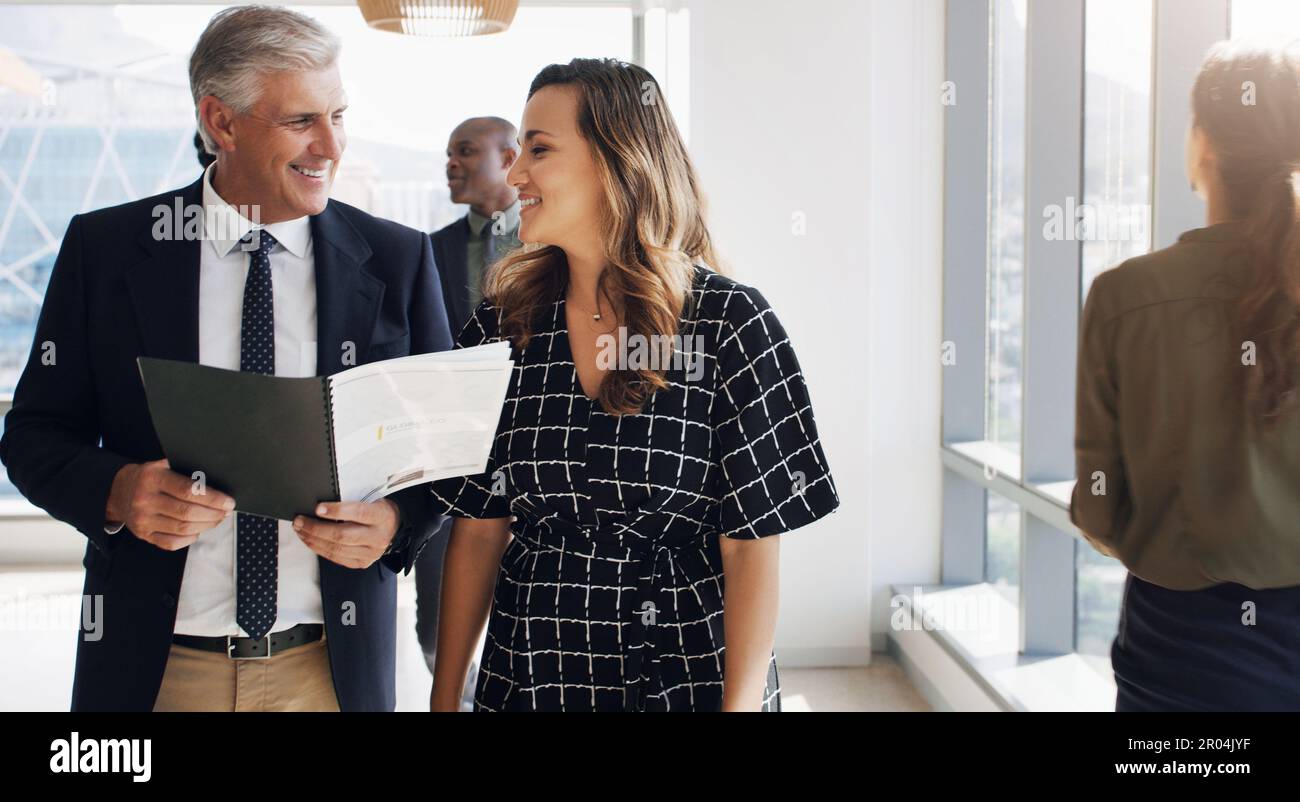 Everyone deserves to get recognition for their work. two businesspeople ...