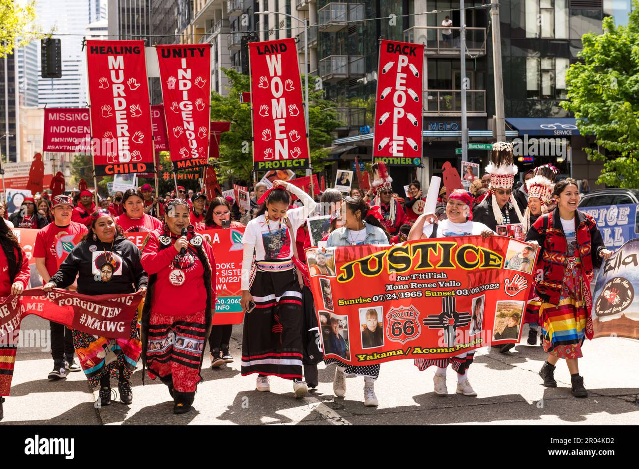 Seattle, USA. 6 May, 2023. The 3rd Annual Rally & March For MMIWP ...