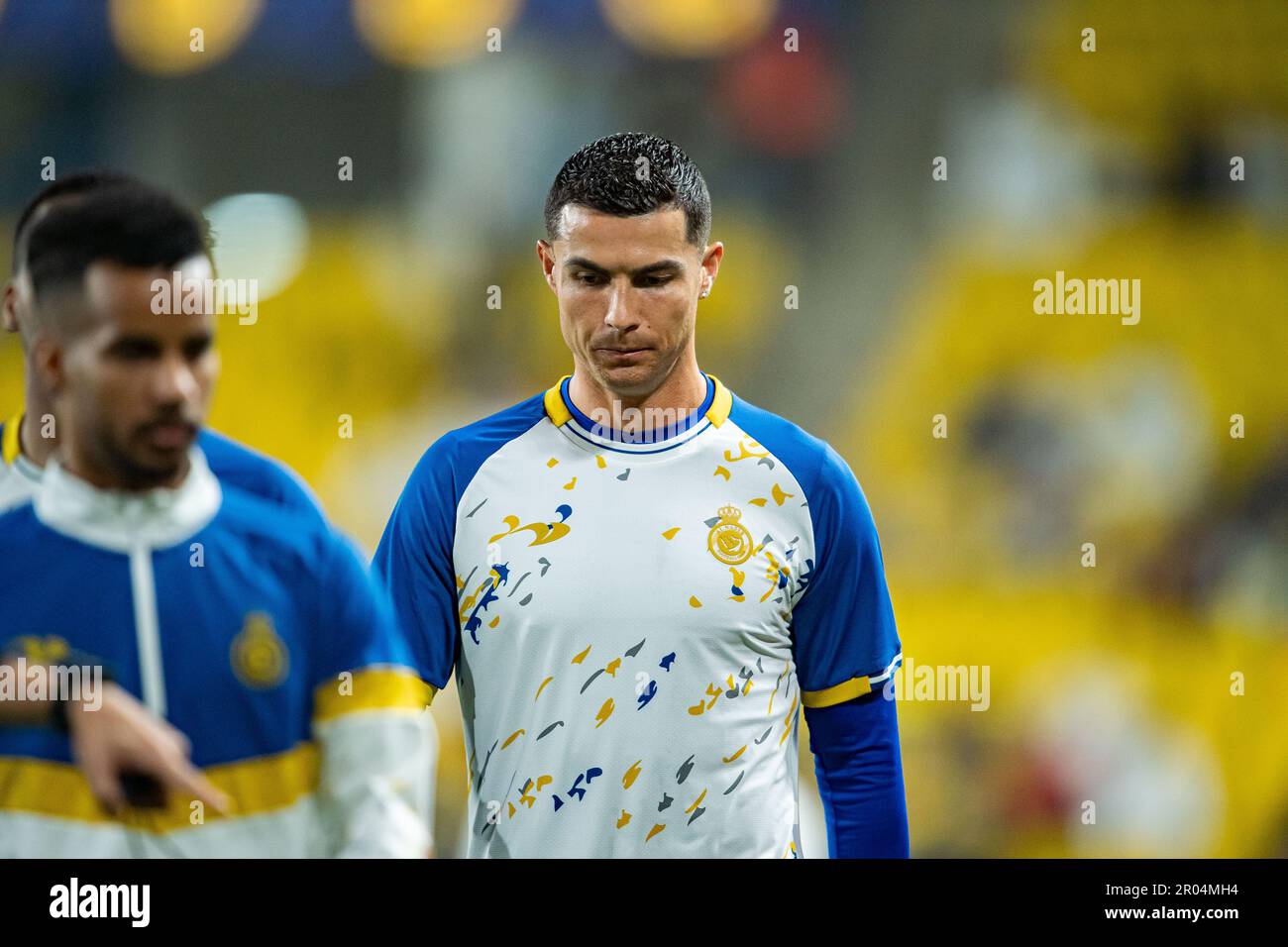 Cristiano Ronaldo of Al-Nassr FC reacts during their SAFF Roshn Saudi ...