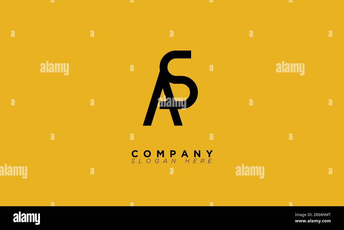 AS Alphabet letters Initials Monogram logo Stock Vector Image & Art - Alamy