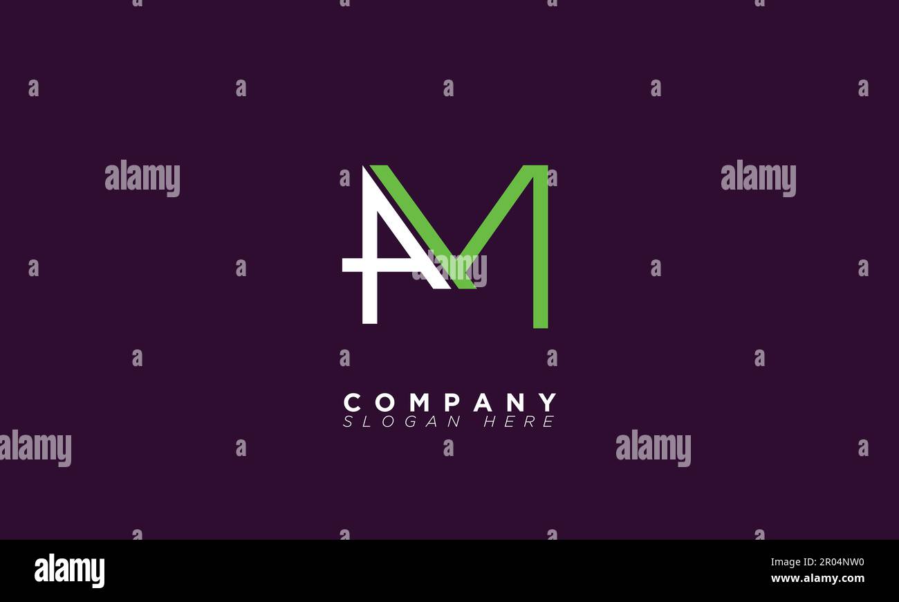 AM Alphabet letters Initials Monogram logo Stock Vector Image & Art - Alamy