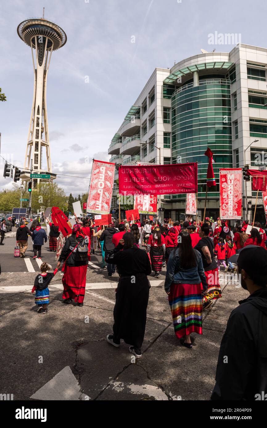 Seattle, USA. 6 May, 2023. The 3rd Annual Rally & March For MMIWP ...
