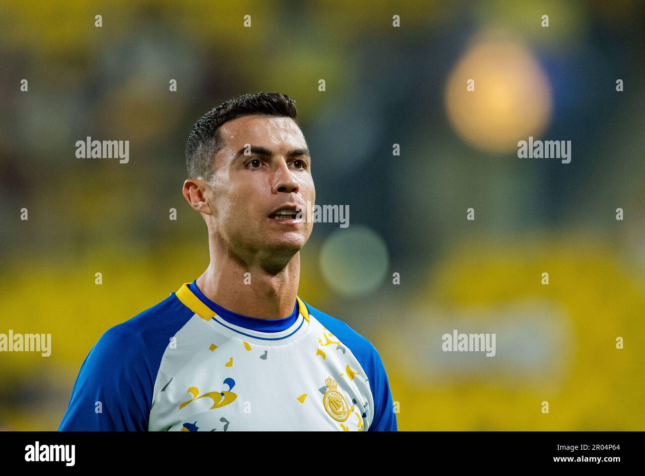 Cristiano Ronaldo Of Al Nassr Fc In Action Against Al Raed Fc During