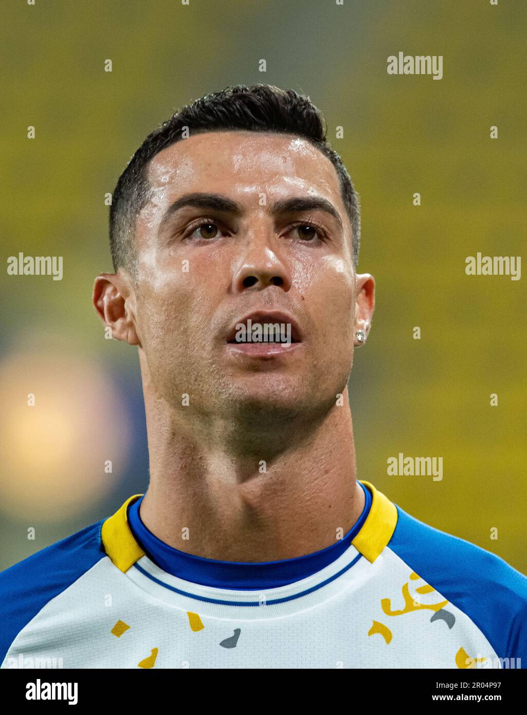 Cristiano Ronaldo Of Al Nassr Fc In Action Against Al Raed Fc During