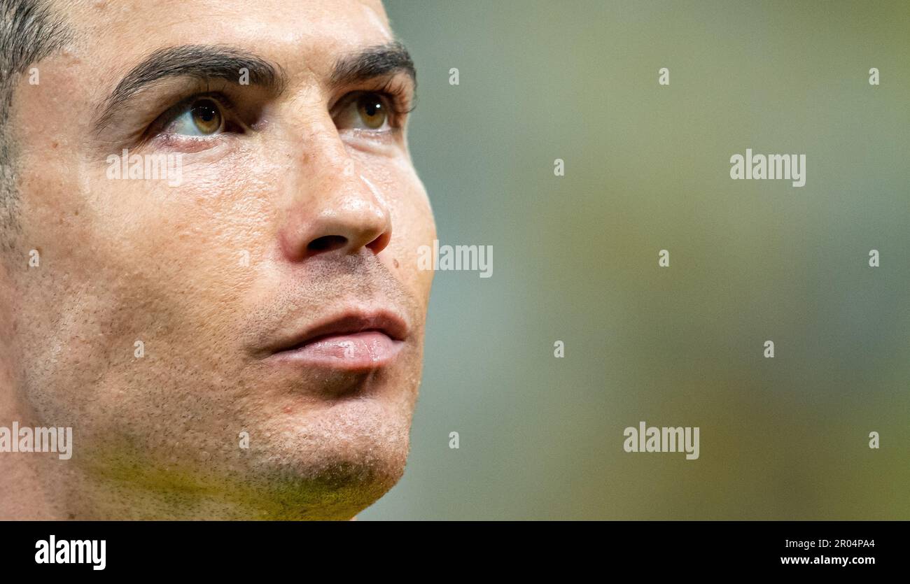 Cristiano Ronaldo Of Al Nassr Fc Gestures Against Al Raed Fc During