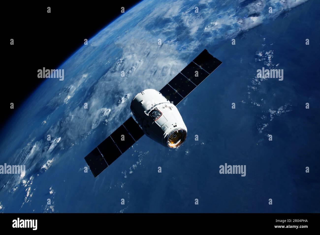 Docking Spacecraft In Outer Space Elements Of This Image Furnished