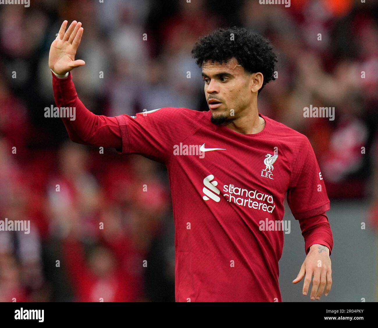 Luis Díaz #23 of Liverpool during the Premier League match Liverpool vs ...