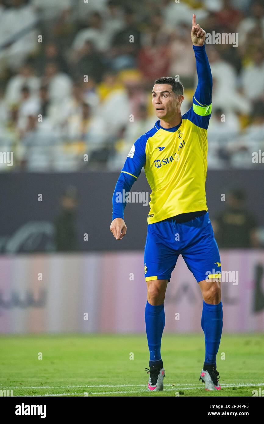 Cristiano Ronaldo Of Al Nassr Fc In Action Against Al Raed Fc During