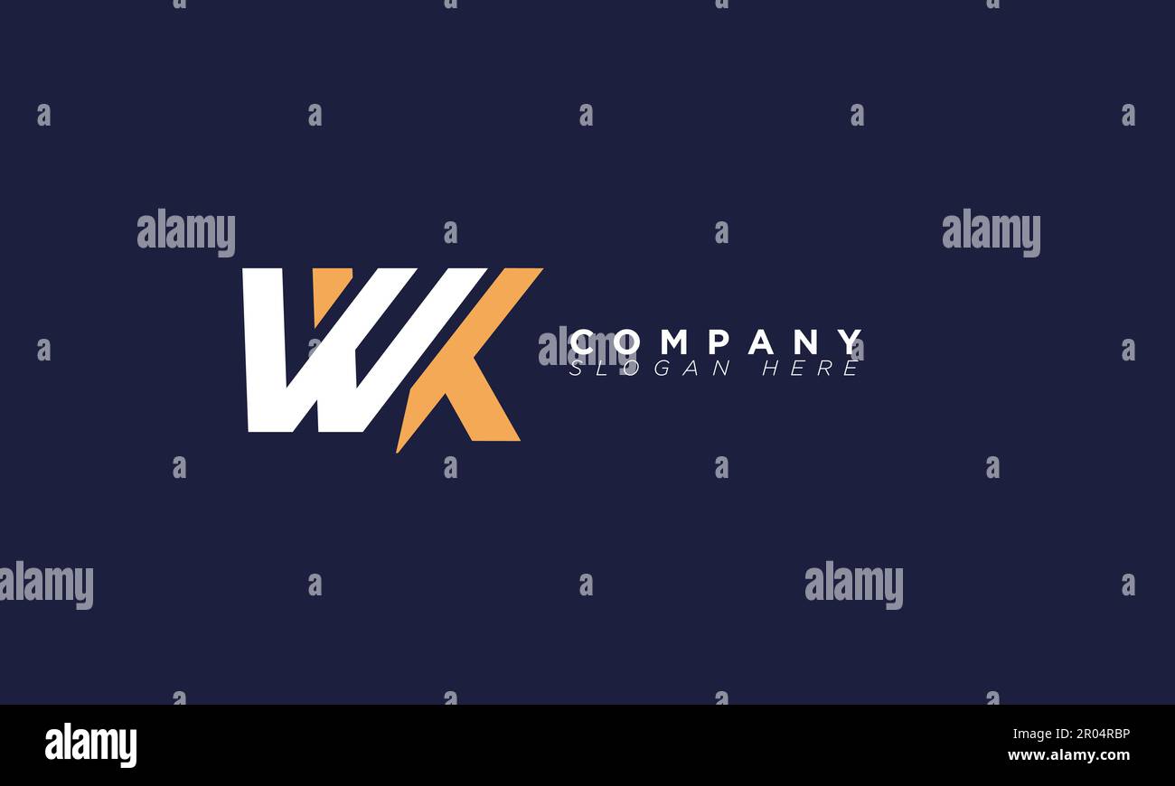 WK Alphabet letters Initials Monogram logo Stock Vector Image & Art - Alamy