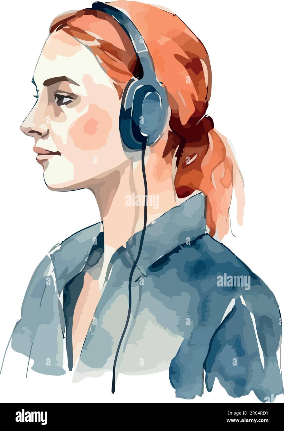 Young woman working wearing Stock Vector Images - Alamy