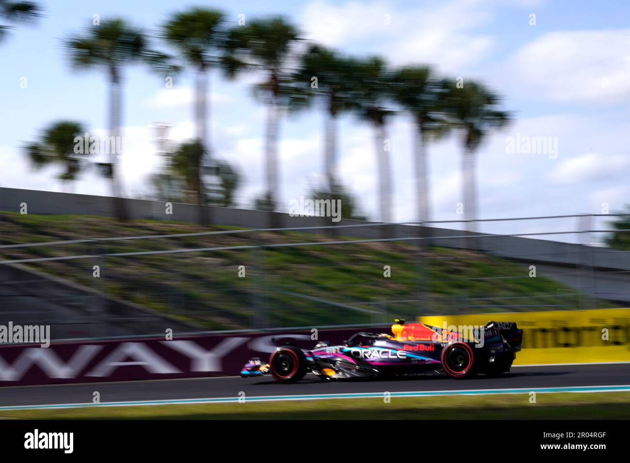 Red Bull driver Sergio Perez, of Mexico, steers his car during qualifying for the Formula One ...