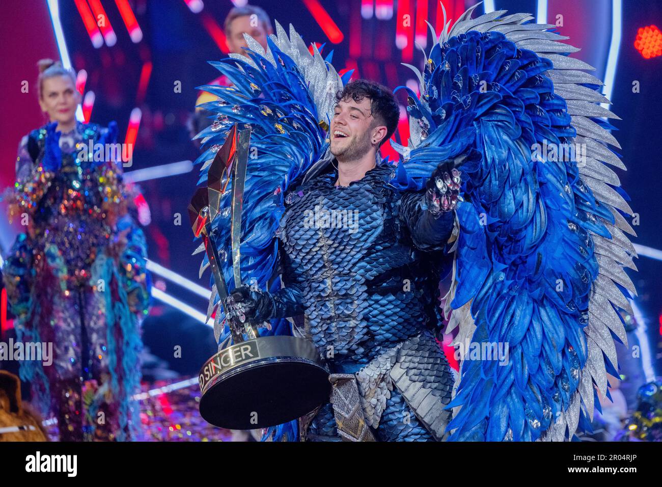 Cologne, Germany. 06th May, 2023. Luca Hänni, singer, is on stage as ...