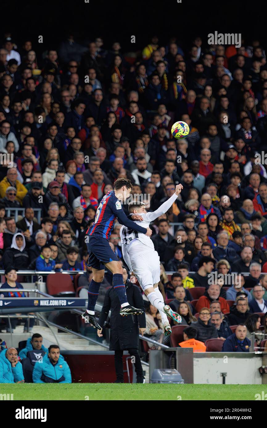 BARCELONA - MAR 19: Christensen (L) and Valverde (R) in action during ...