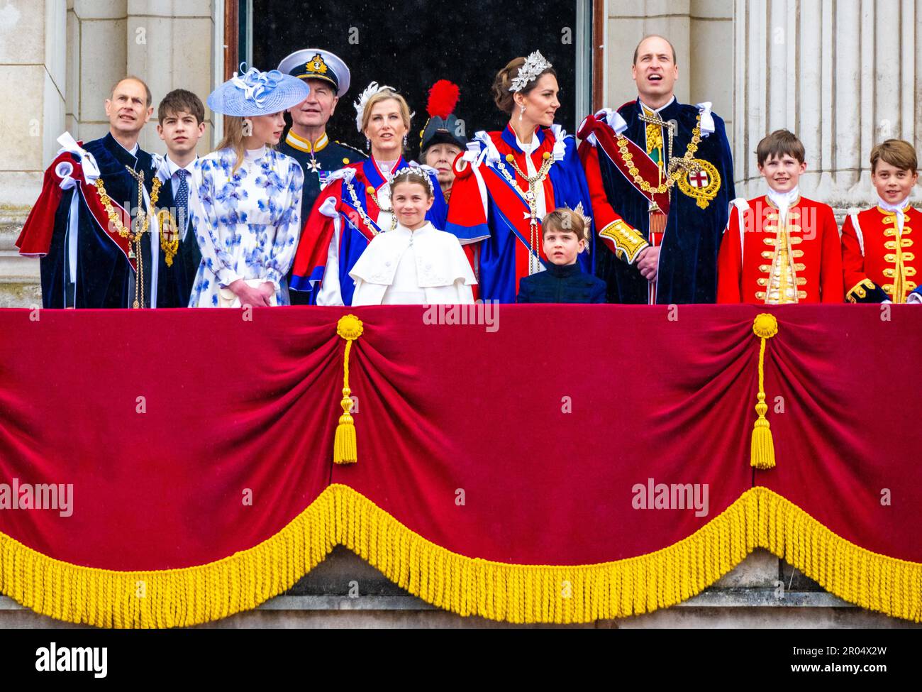 King Charles III and Queen Consort Camilla, Prince William of Wales and ...