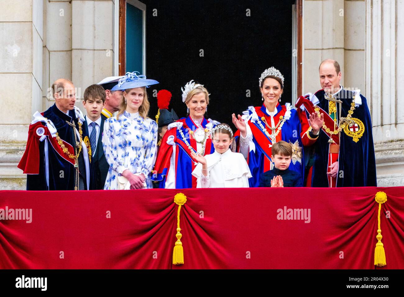 King Charles III and Queen Consort Camilla, Prince William of Wales and ...