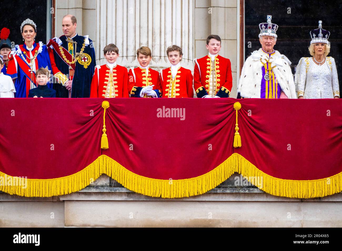 King Charles III and Queen Consort Camilla, Prince William of Wales and ...