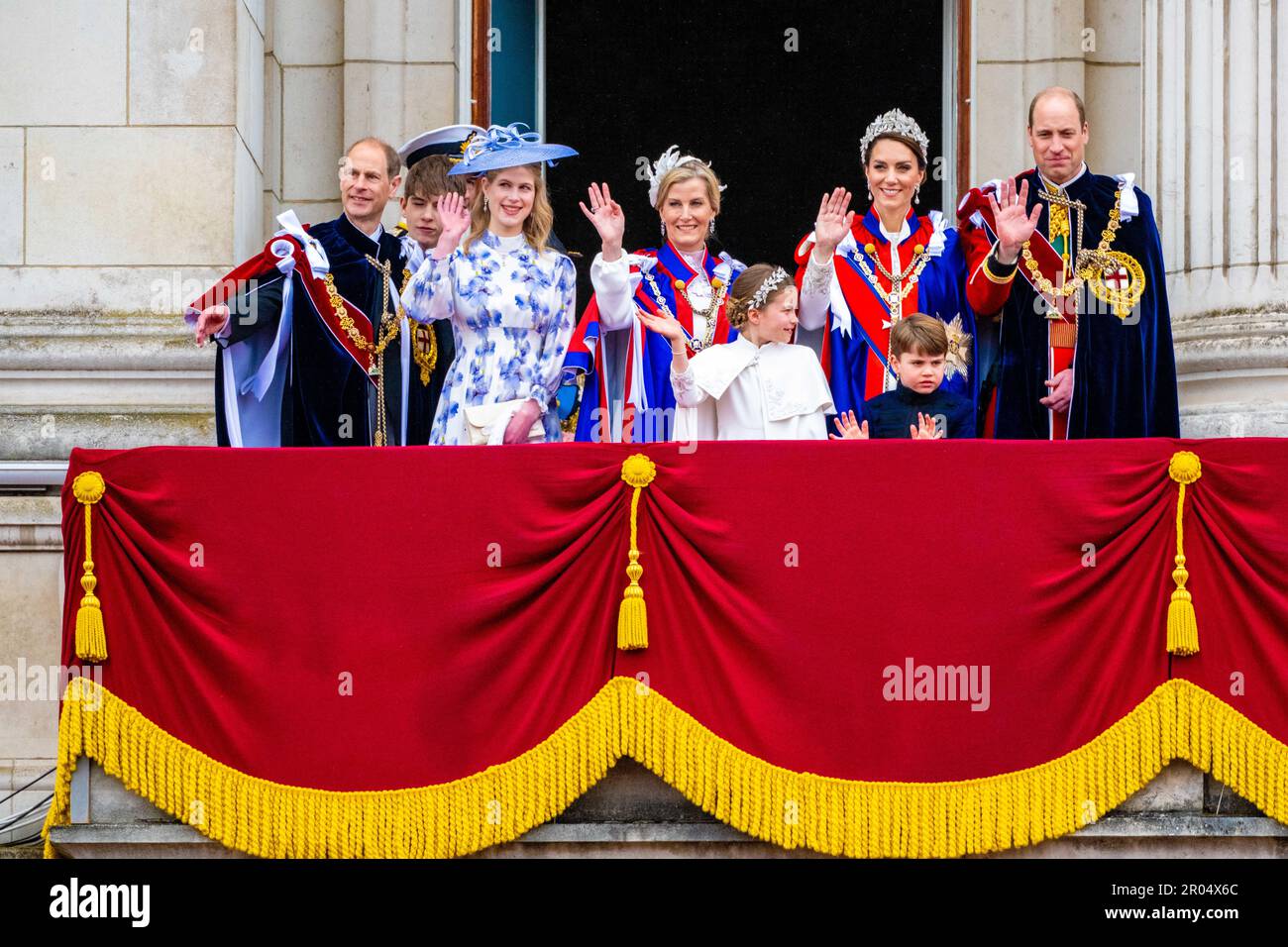 King Charles III and Queen Consort Camilla, Prince William of Wales and ...