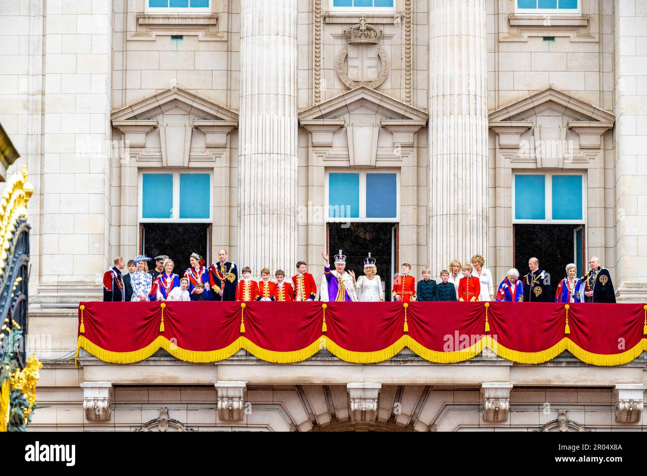 King Charles III and Queen Consort Camilla, Prince William of Wales and ...