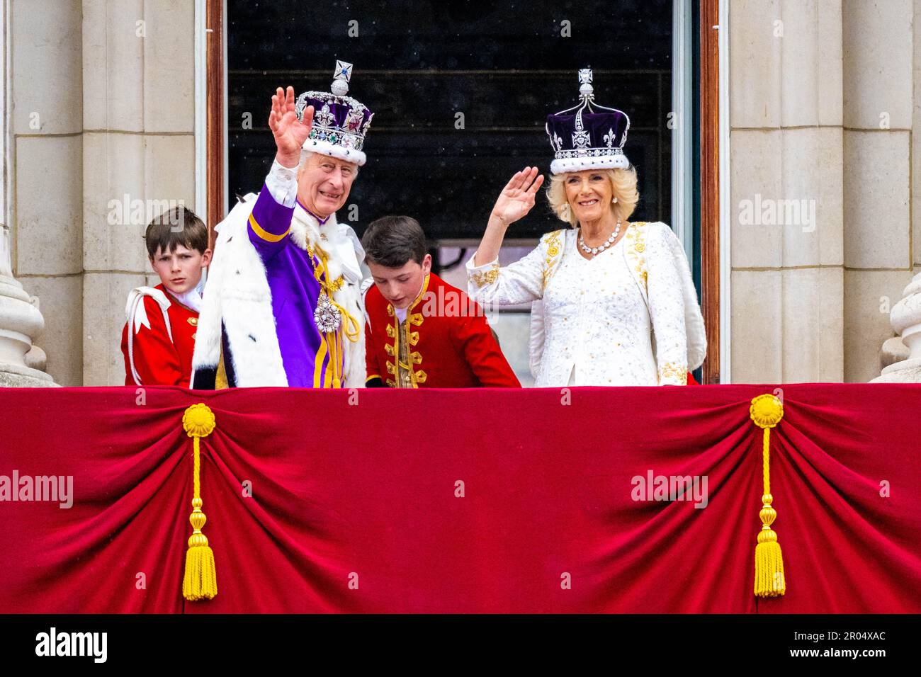 London, UK. 06th May, 2023. King Charles III and Queen Consort Camilla ...