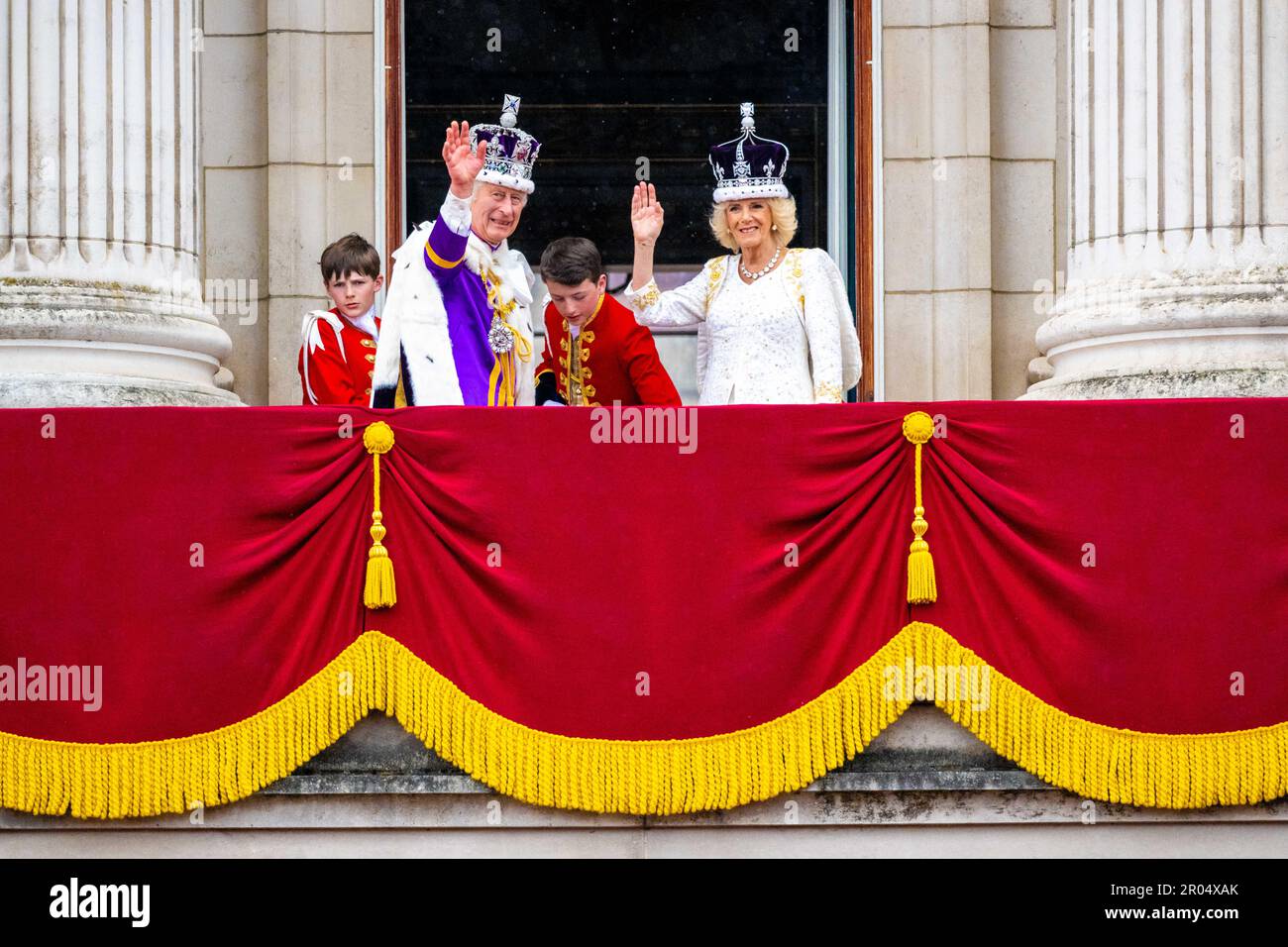 London, UK. 06th May, 2023. King Charles III and Queen Consort Camilla ...