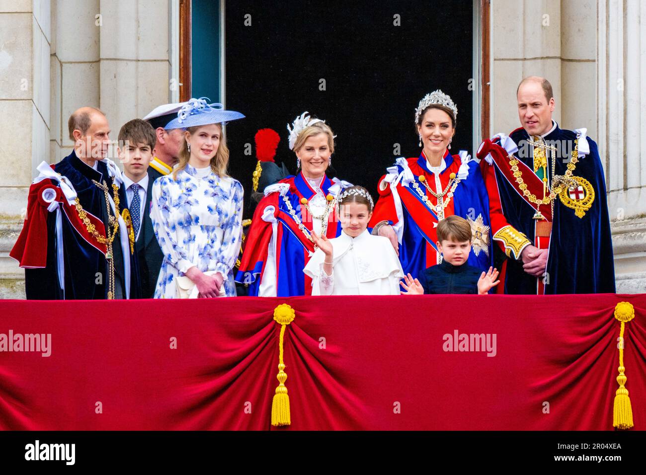 King Charles III and Queen Consort Camilla, Prince William of Wales and ...