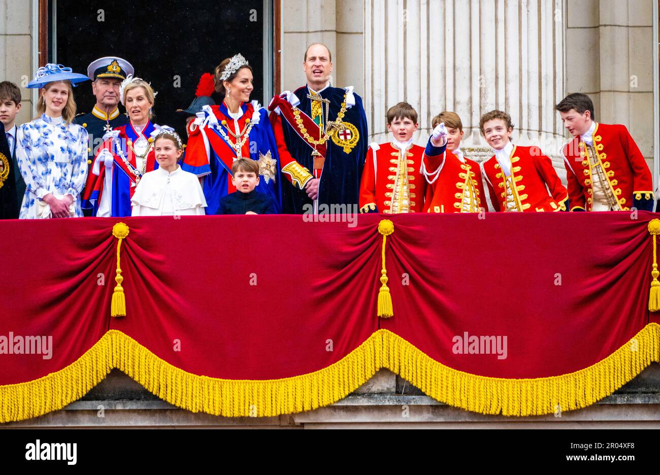 King Charles III and Queen Consort Camilla, Prince William of Wales and ...