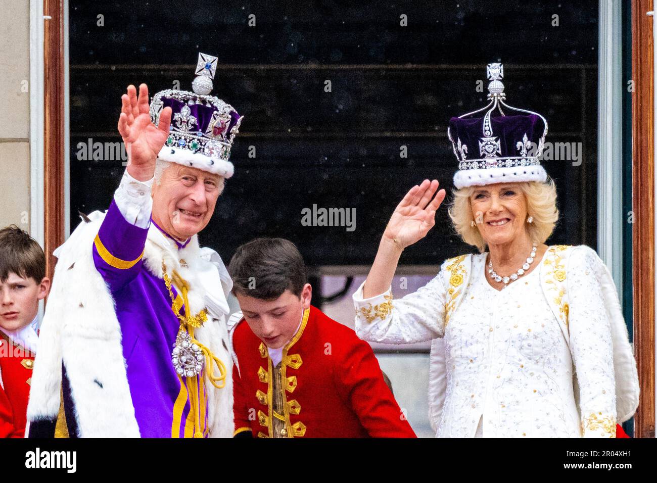 London, UK. 06th May, 2023. King Charles III and Queen Consort Camilla ...