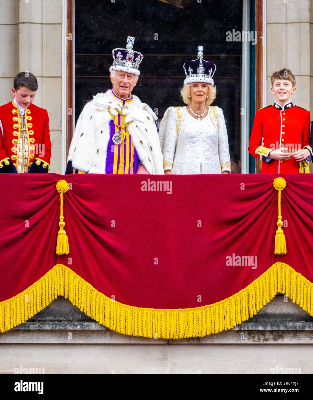 London, UK. 06th May, 2023. King Charles III and Queen Consort Camilla ...