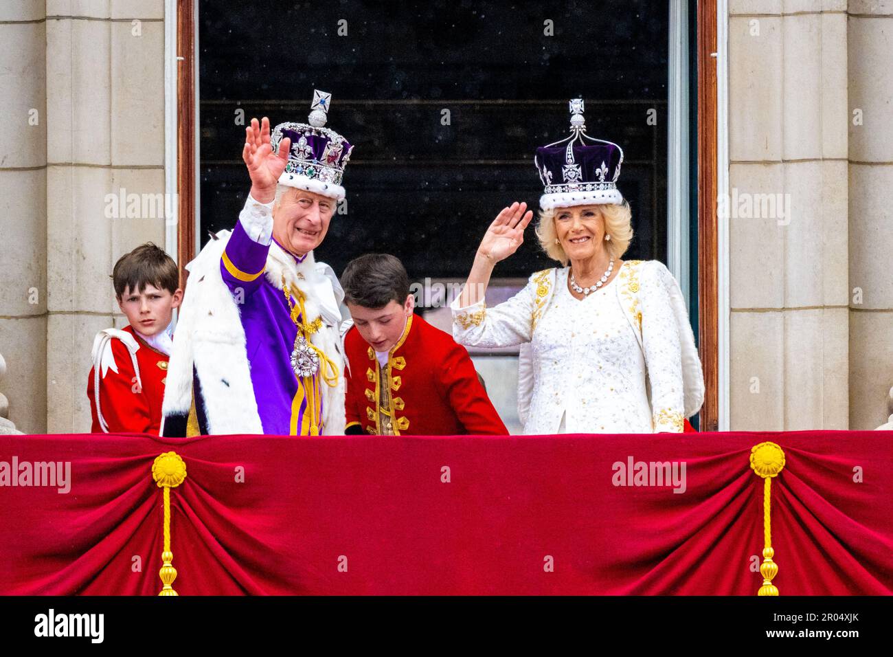 London, UK. 06th May, 2023. King Charles III and Queen Consort Camilla ...