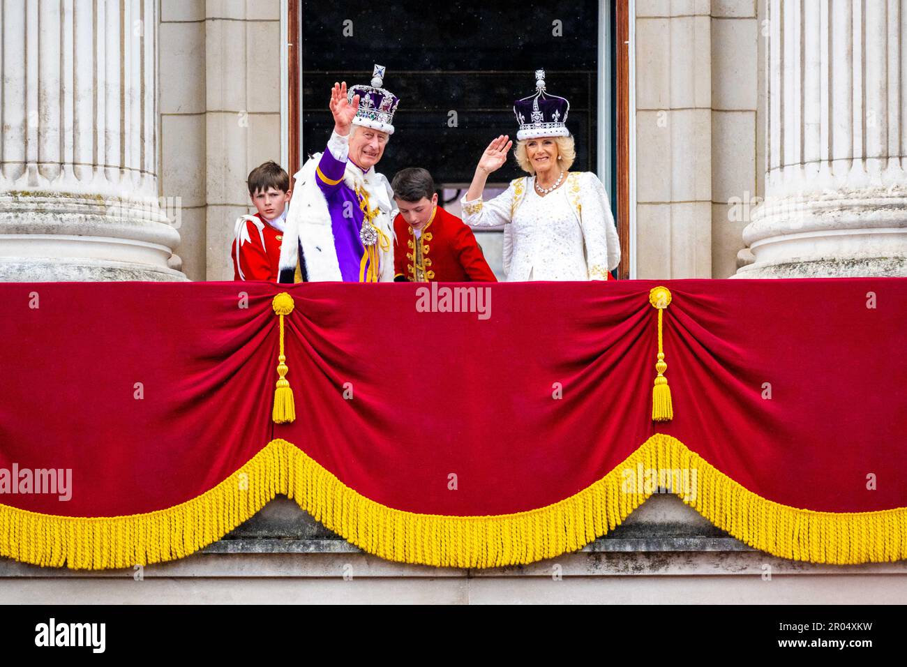 London, UK. 06th May, 2023. King Charles III and Queen Consort Camilla ...