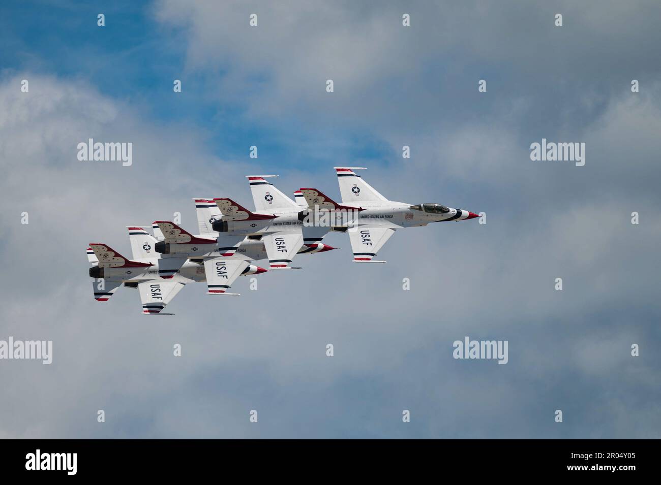 The U.S. Air Force Air Demonstration Squadron Thunderbirds, numbers one ...
