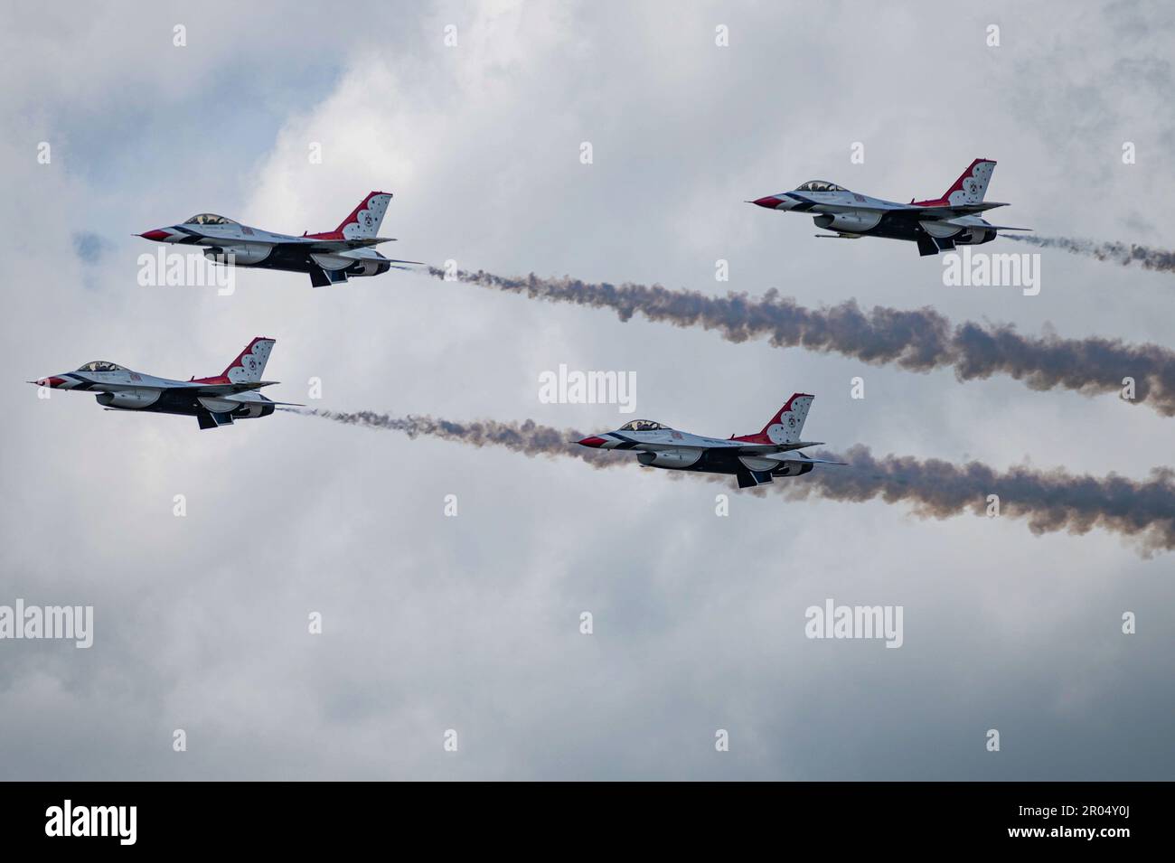 The U.S. Air Force Air Demonstration Squadron Thunderbirds, numbers one ...