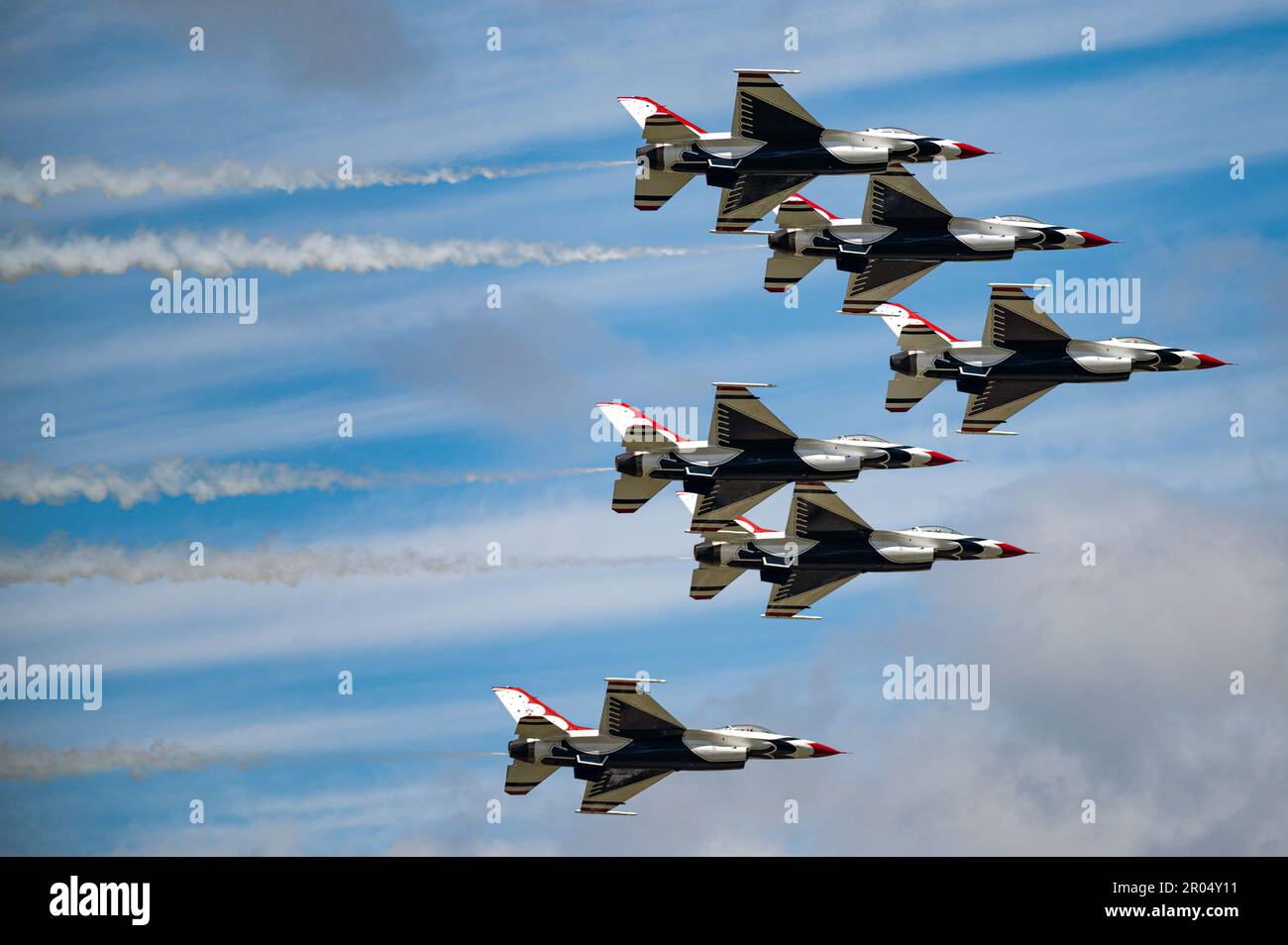 The U.S. Air Force Air Demonstration Squadron Thunderbirds, numbers one ...