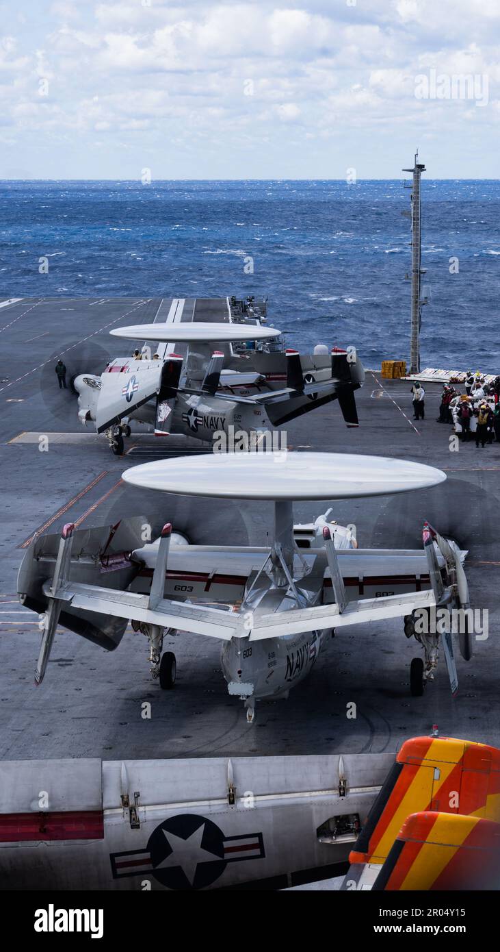 E2-D Hawkeyes, attached to the "Bear Aces" of Airborne Command and ...